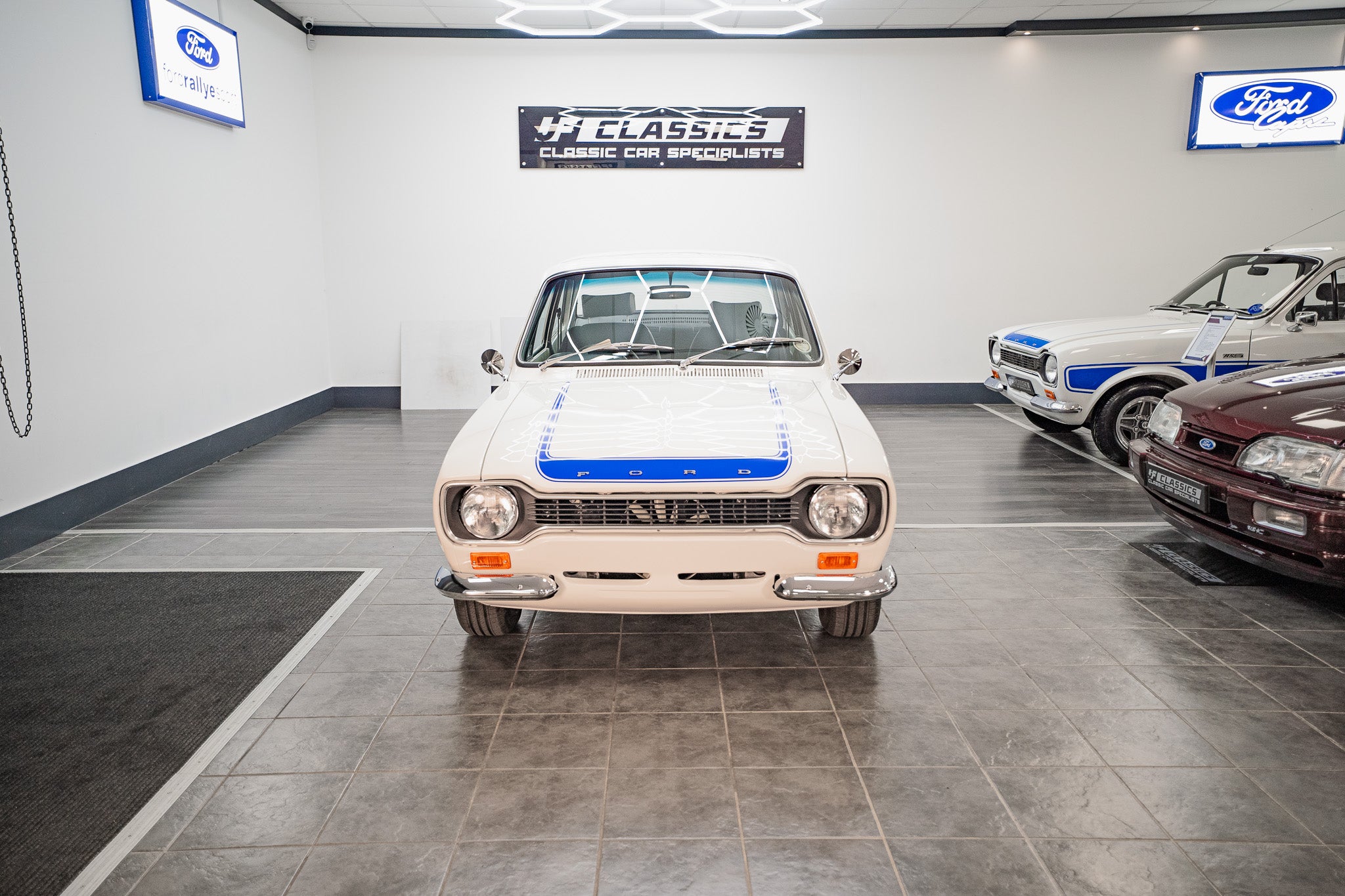 1974 Mk1 FORD ESCORT RS2000 WHITE & BLUE DECALS 'COLLECTOR GRADE'